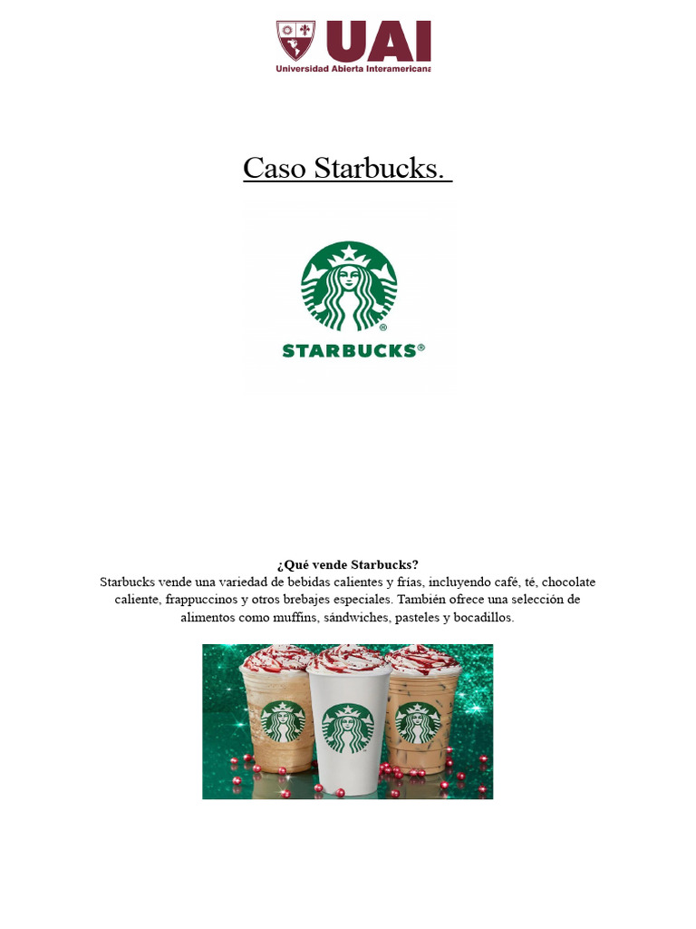 Comercializacion-Caso Starbucks A1 | PDF | Starbucks | café