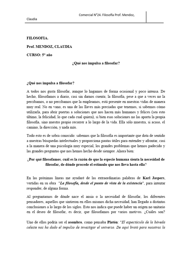 Motivos para Filosofar: Asombro y Duda | PDF | Conocimiento | Razón