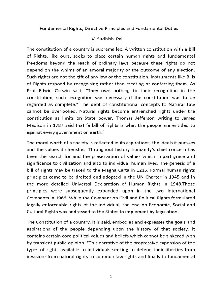 11.fundamental Rights and Restrictions On Entrenched Rights | PDF ...