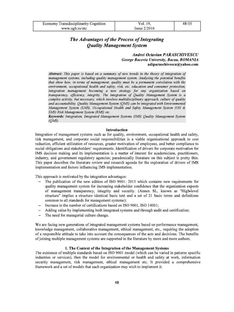 Advantages of QMS | PDF