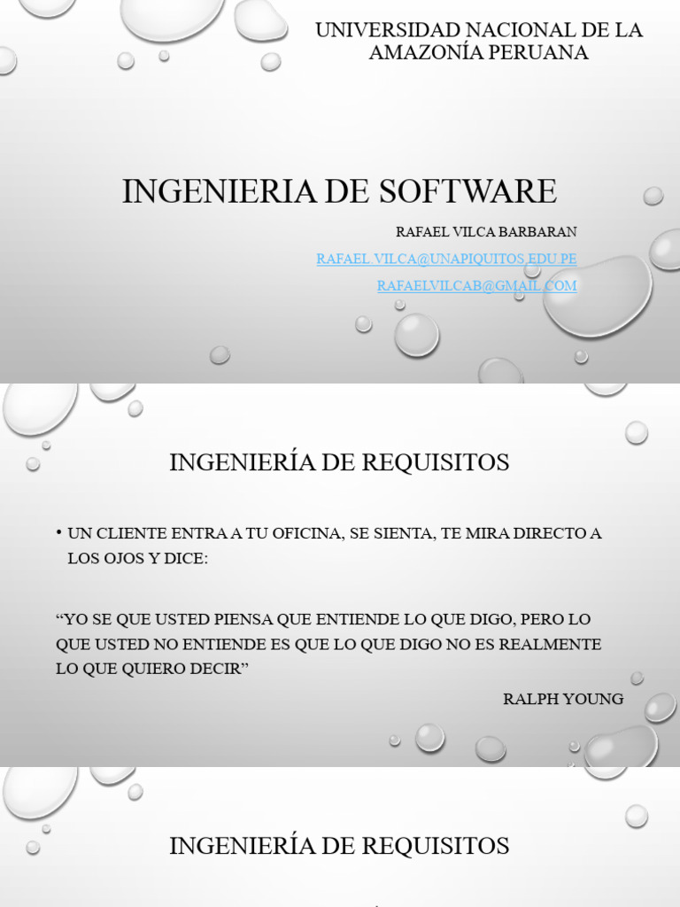 Ingenieria de Software: Universidad Nacional de La Amazonía Peruana ...
