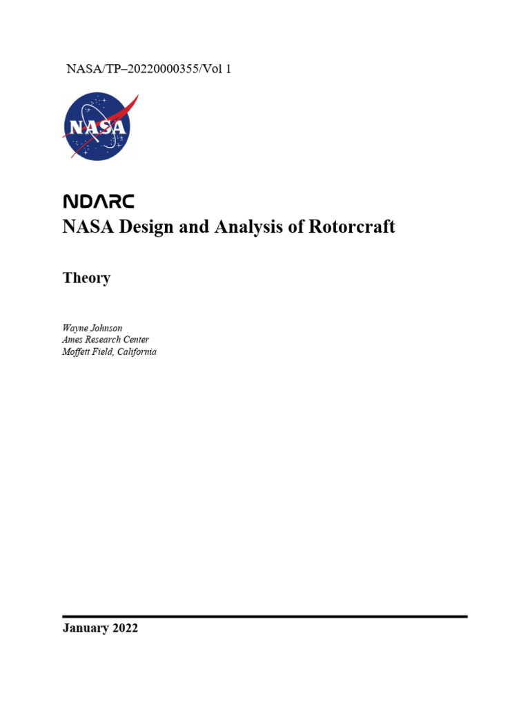 NASA Design and Analysis of Rotorcraft | PDF | Aircraft | Helicopter
