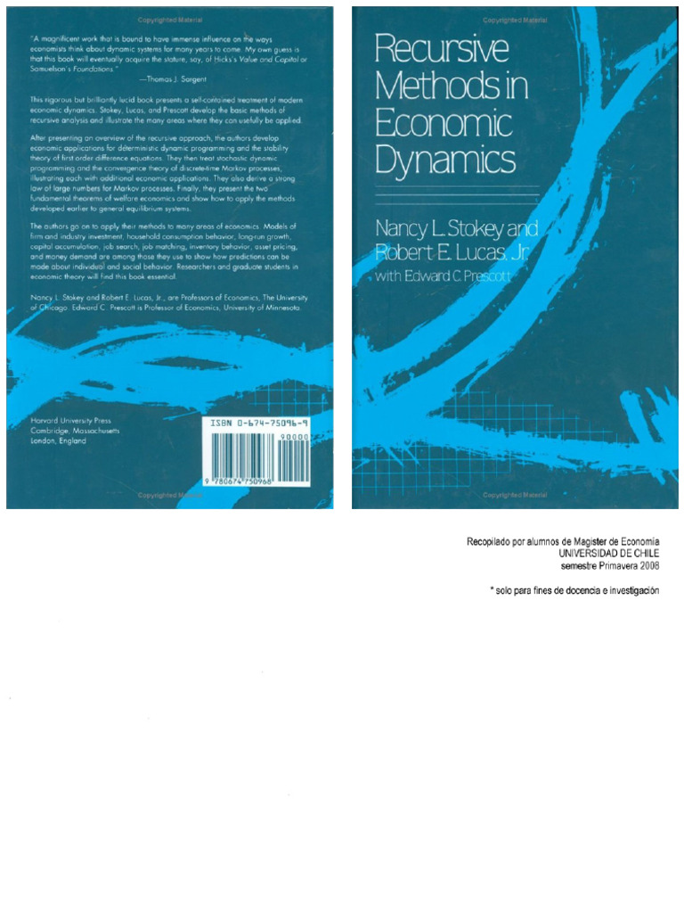 Stokey Lucas Recursive Methods in Economic Dynamics | PDF
