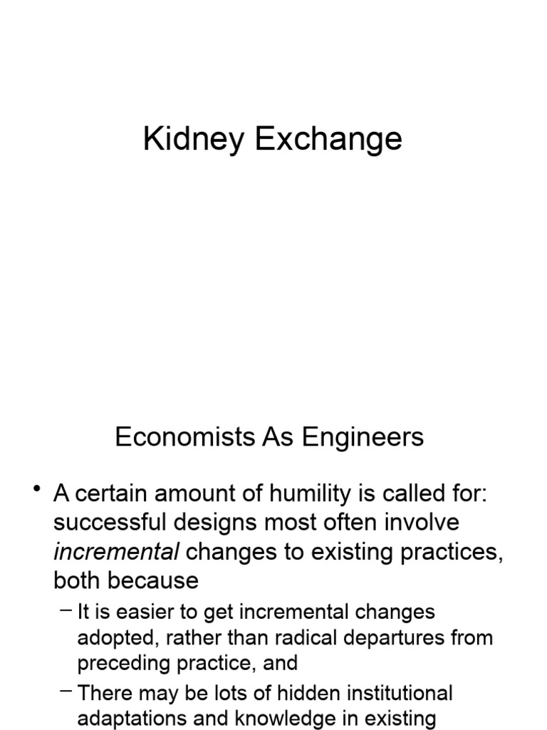 Kidney Exchange Fall 2011 | PDF | Kidney Transplantation | Organ Donation