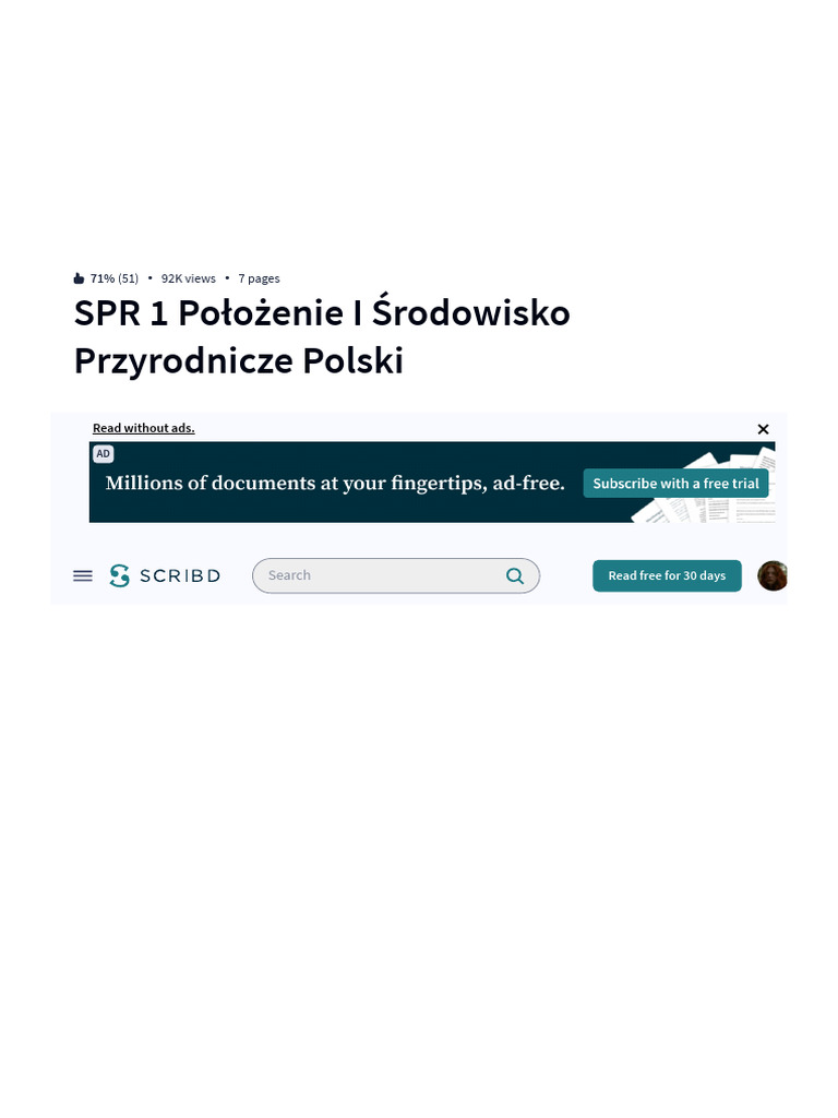 SPR 1 Położenie I Środowisko Przyrodnicze Polski - PDF | PDF | Scribd ...