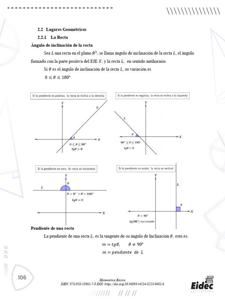 Pendiente de Una Recta | PDF | Pendiente | Línea (geometría)