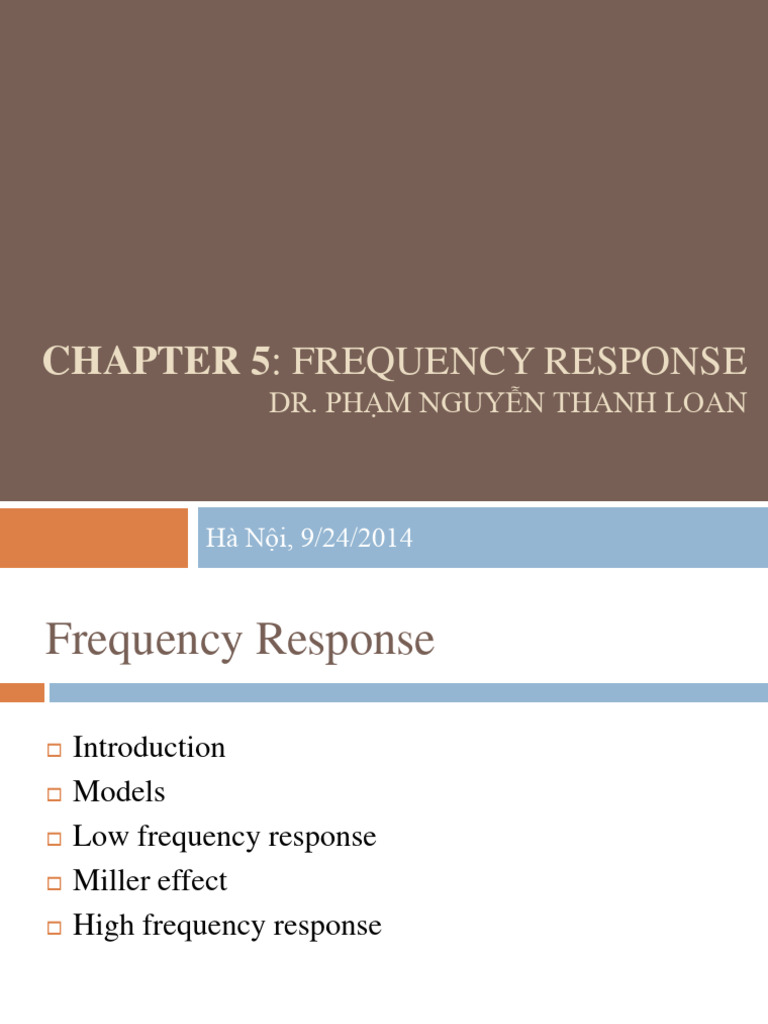 Chapter 5 Frequency Response | PDF | Amplifier | Electronic Filter