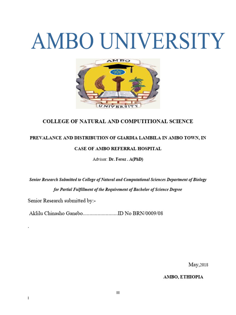 Ambo Research | PDF | Public Health | Medical Specialties