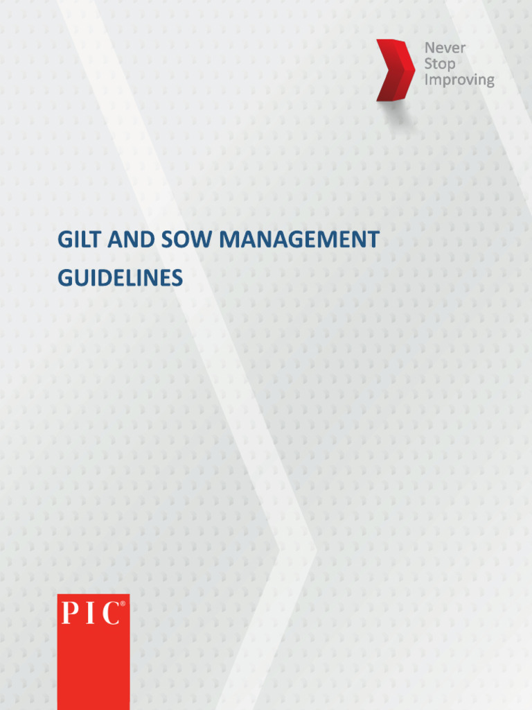 Gilt and Sow Management Guidelines | PDF | Pig | Pregnancy