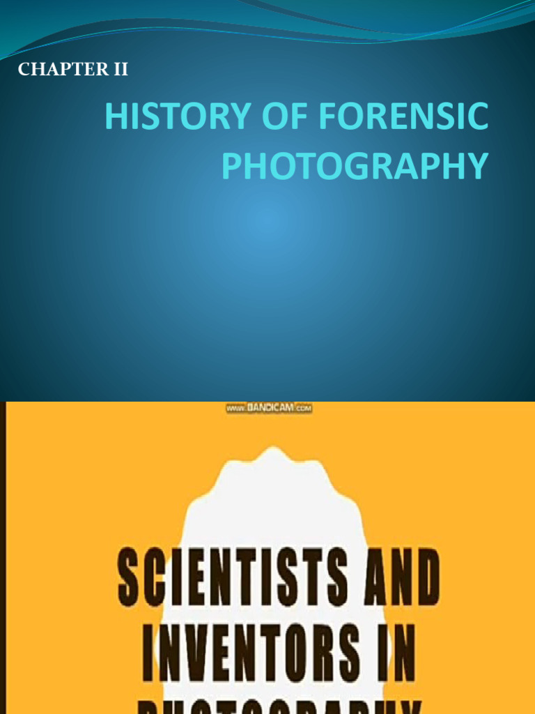 History of Forensic Photography Lecture | PDF | Imaging | Artistic ...