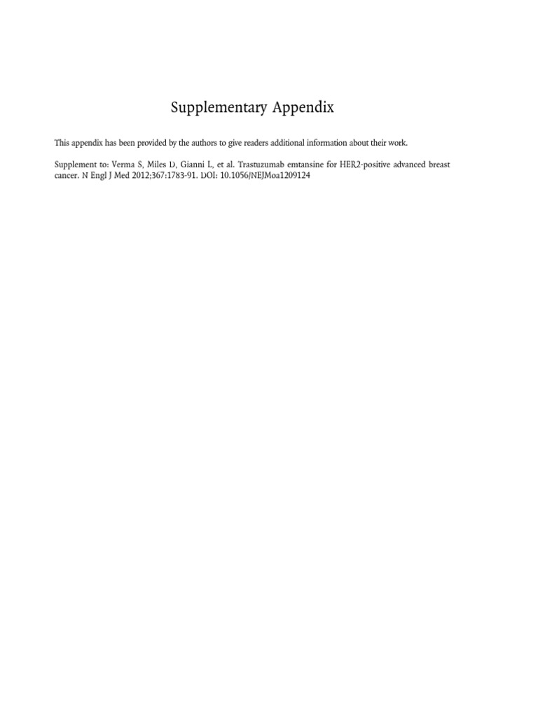 EMILIA Trial TMD1 2L | PDF | Clinical Medicine | Cancer Treatments