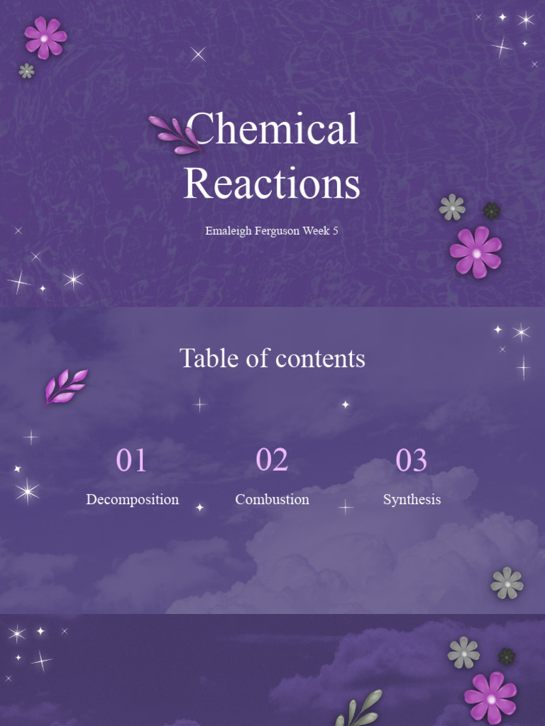Chemical Reactions Presentation | PDF | Combustion | Chemical Reactions