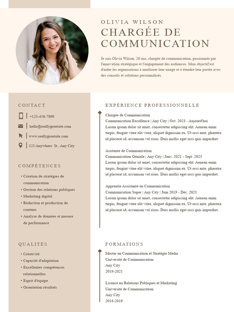 CV Français Professionnel Marron Simple (2) | PDF | Média de masse ...