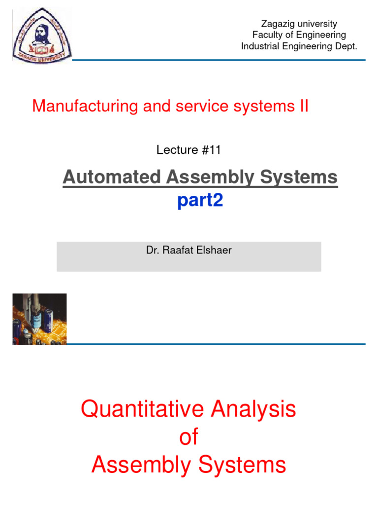 Automated Assembly systems-Part2-Ch19-student | PDF | All Rights ...