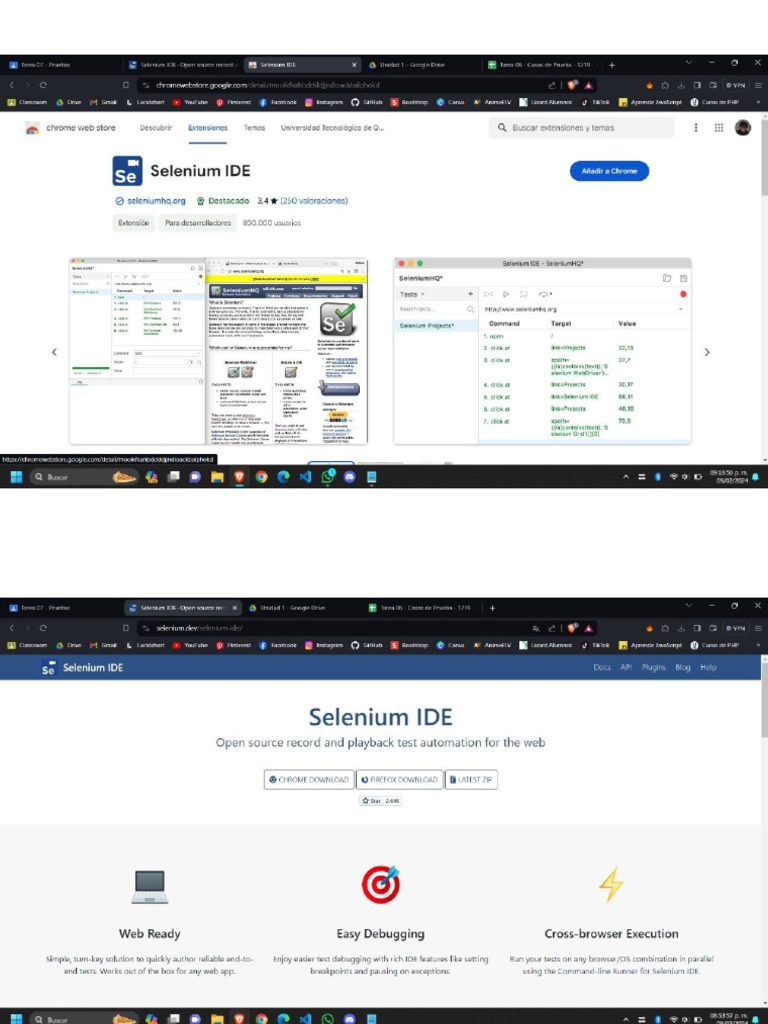 Tarea 09 - Selenium IDE | PDF