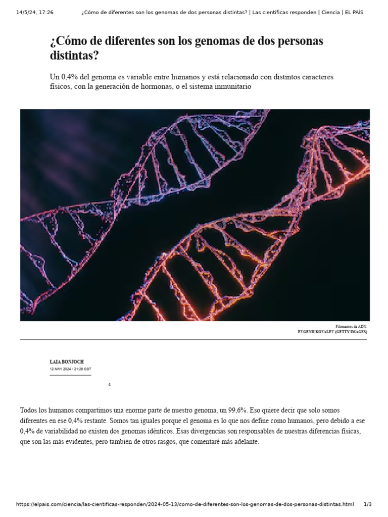 Genoma Humano: Diversidad y Salud | PDF | Genoma | Cáncer