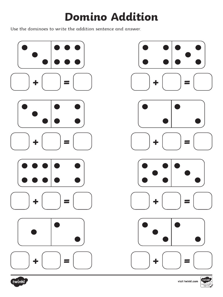 Domino Addition Activity Sheet | PDF