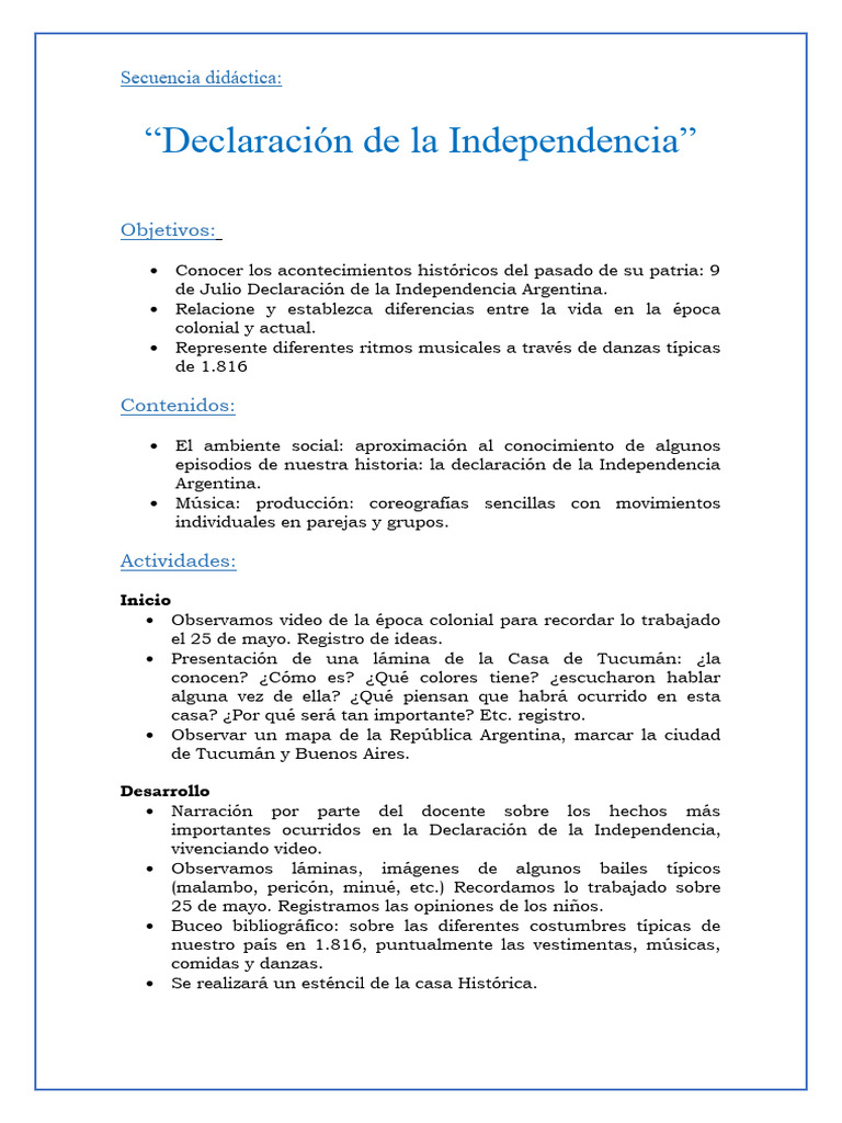 Dia de La Independencia | PDF | Bailes