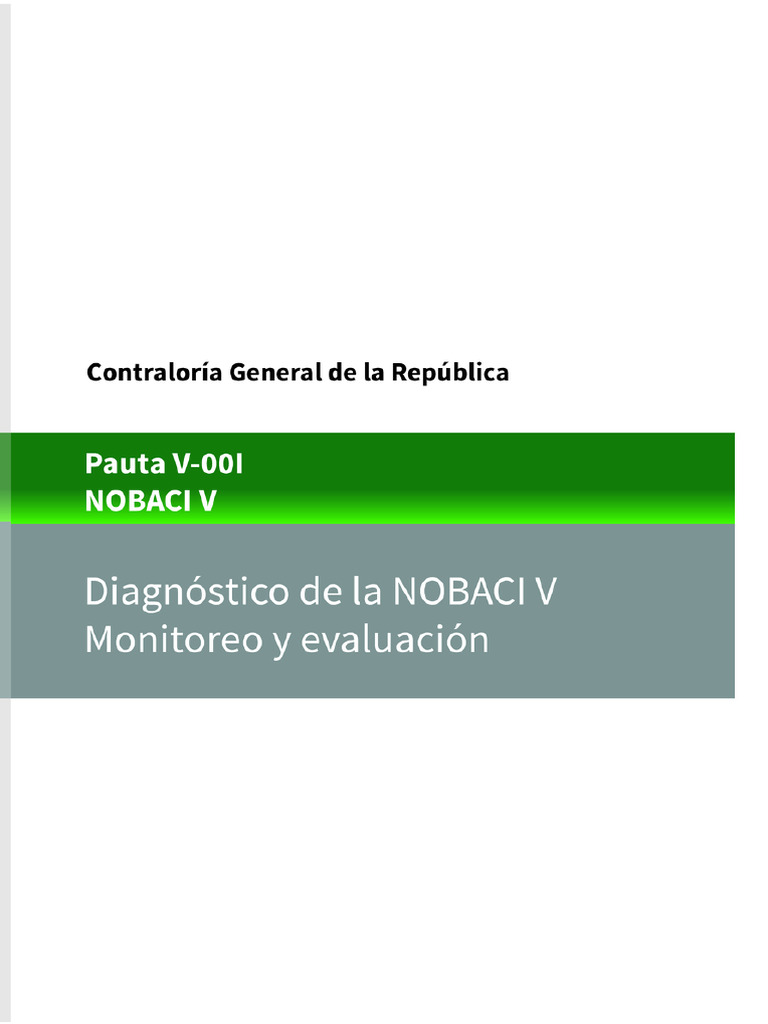 Pauta V-001 NOBACI V | PDF | Evaluación | Auditoría