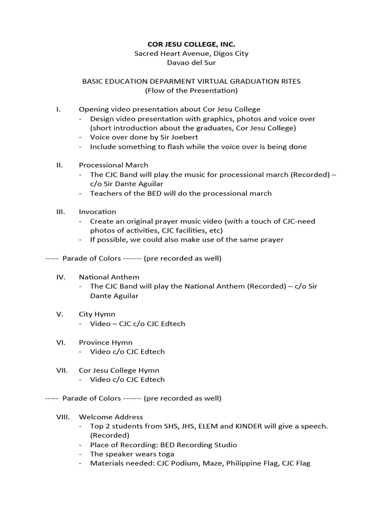 BED Flow of Graduation | PDF