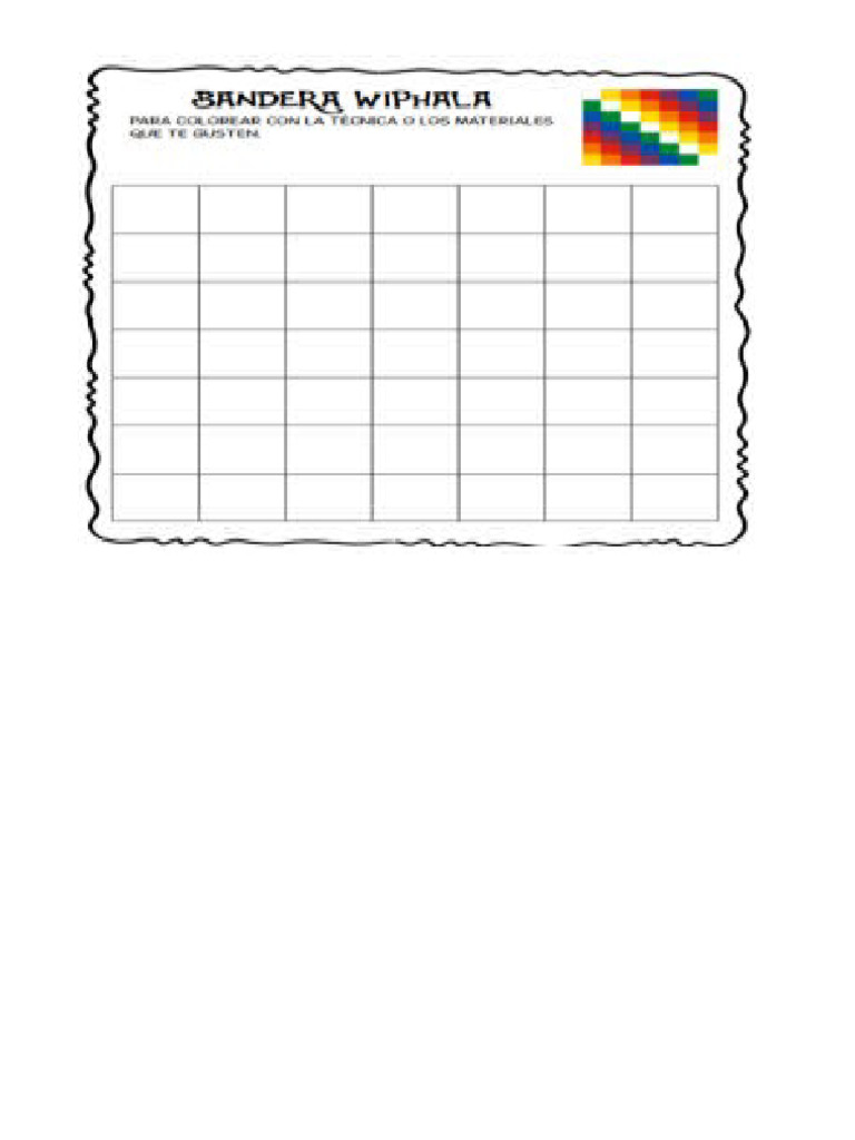 Bandera Whipala para Colorear | PDF