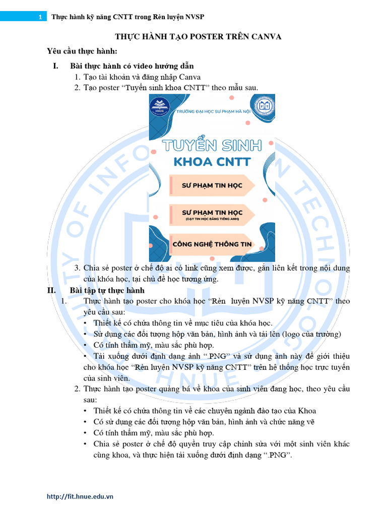 Bai Tap Thuc Hanh Canva | PDF