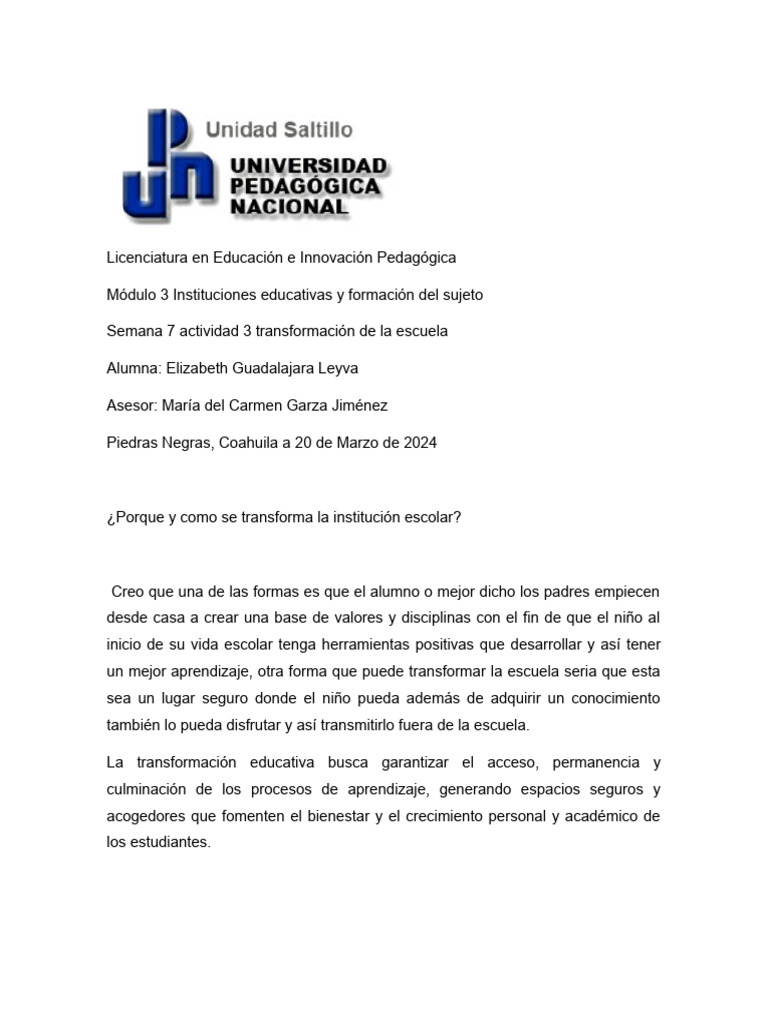 Egl Transformacion | PDF