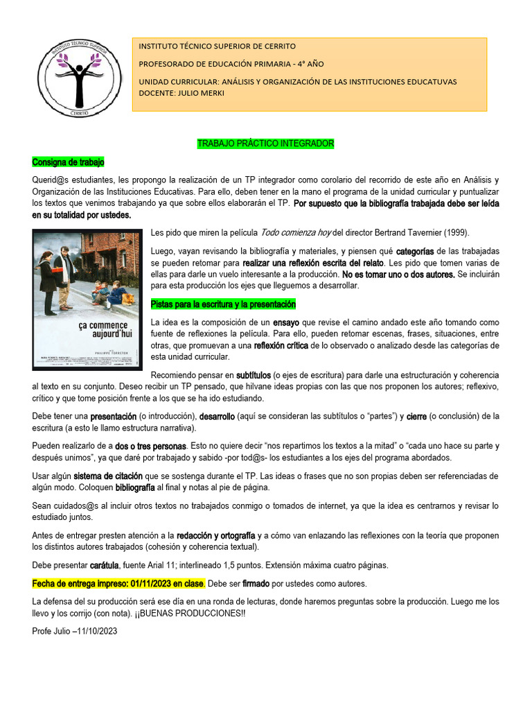 Pep - Trabajo Práctico Integrador 2023 | PDF