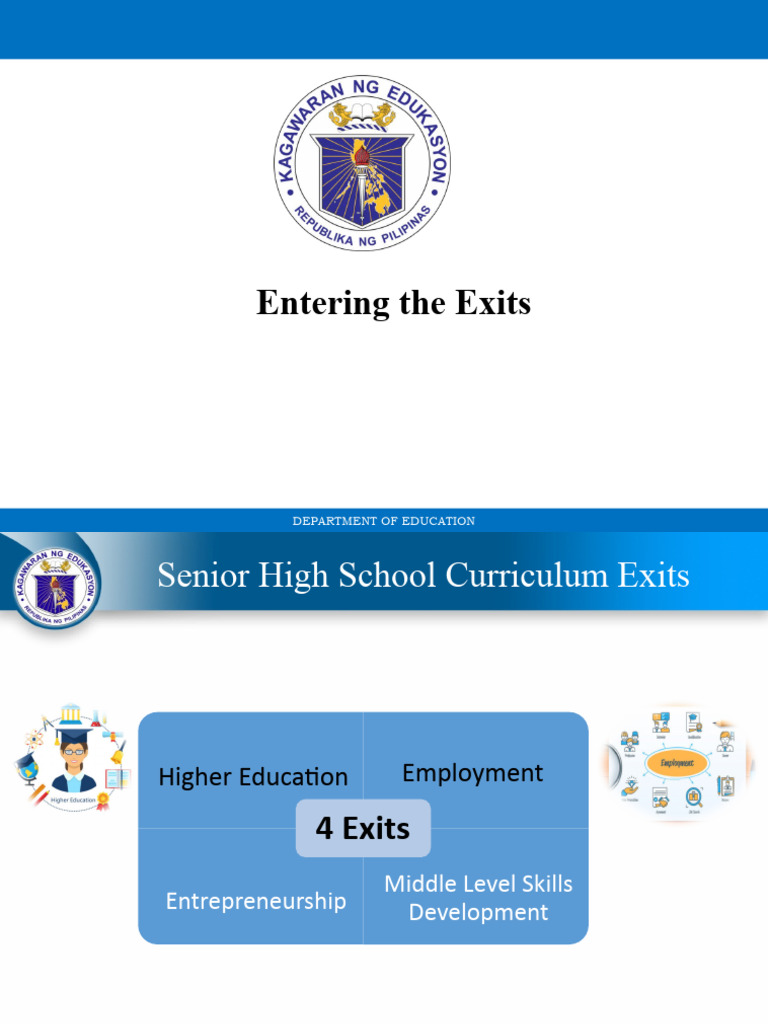 Career Guidance SHS - 4exits | PDF