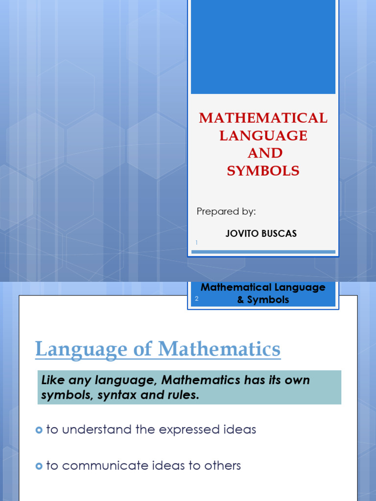 Chapter 2 MATHEMATICAL LAng | PDF | Set (Mathematics) | Function (Mathematics)