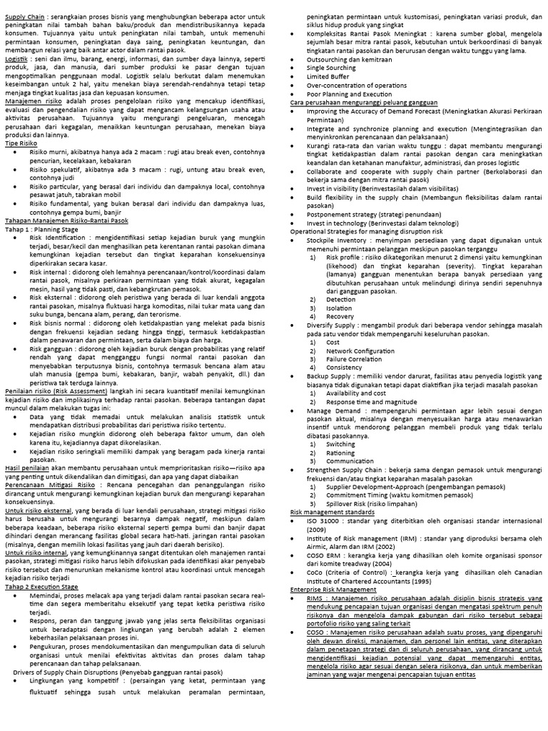 Cheatsheet Manrisk | PDF