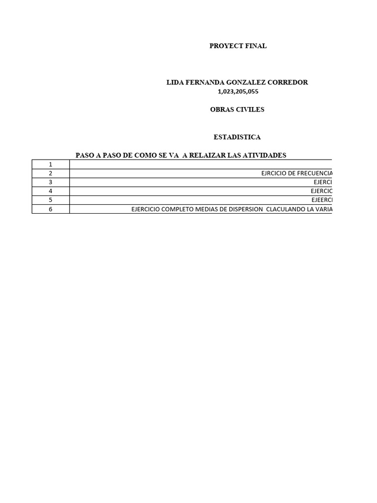 Proyecto Final Estadistica | PDF | Diferencia | Análisis