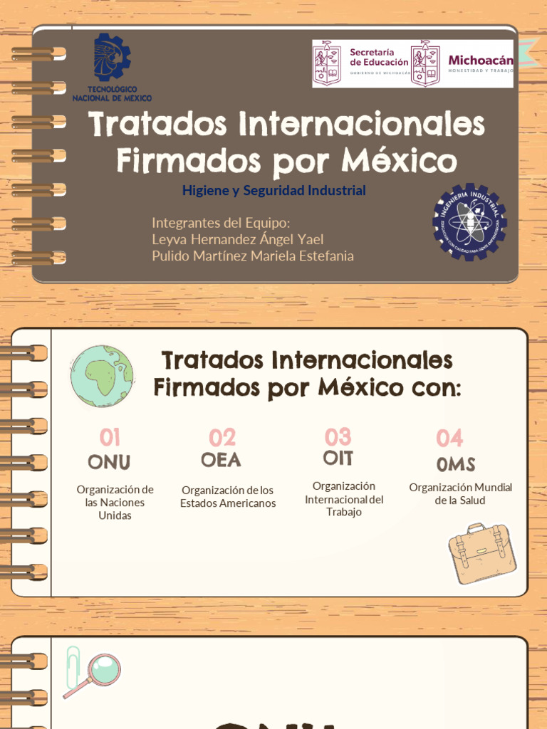 Tratados Internacionales Firmados Por La ONU, OEA, OIT, OMS en México | PDF | Tratado | Naciones ...