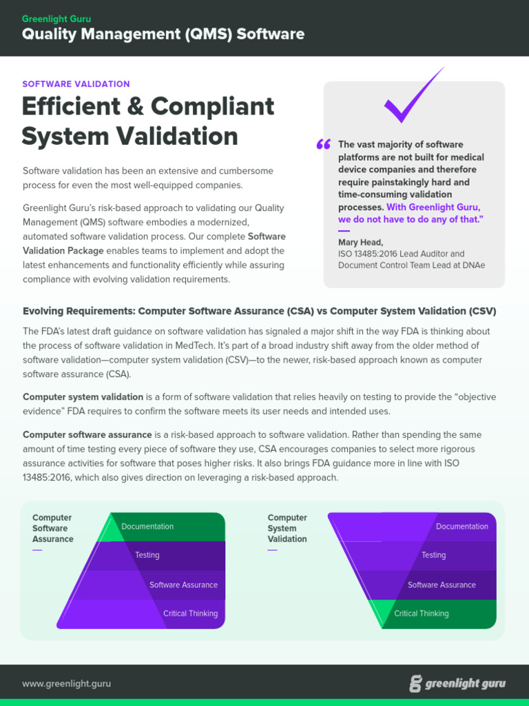 Greenlight Guru Validation | PDF | Verification And Validation ...