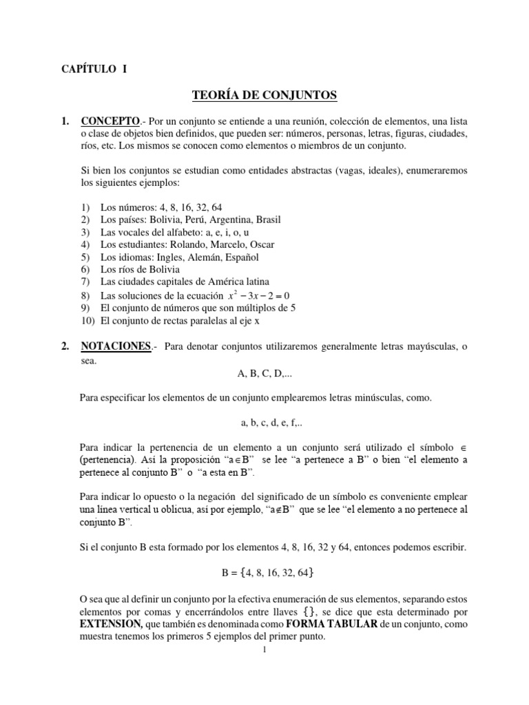 Teoria de Conjuntos-Mate1 | PDF | Conjunto (Matemáticas) | Números