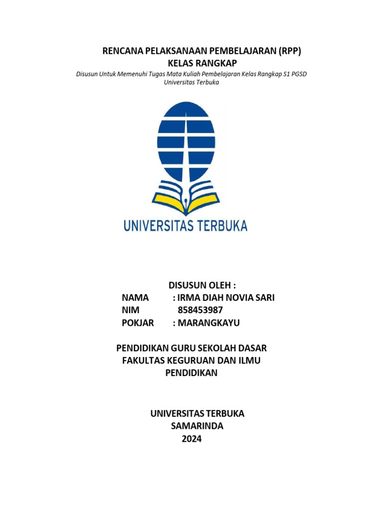 Revisi RPP Kelas Rangkap Irma Diah | PDF