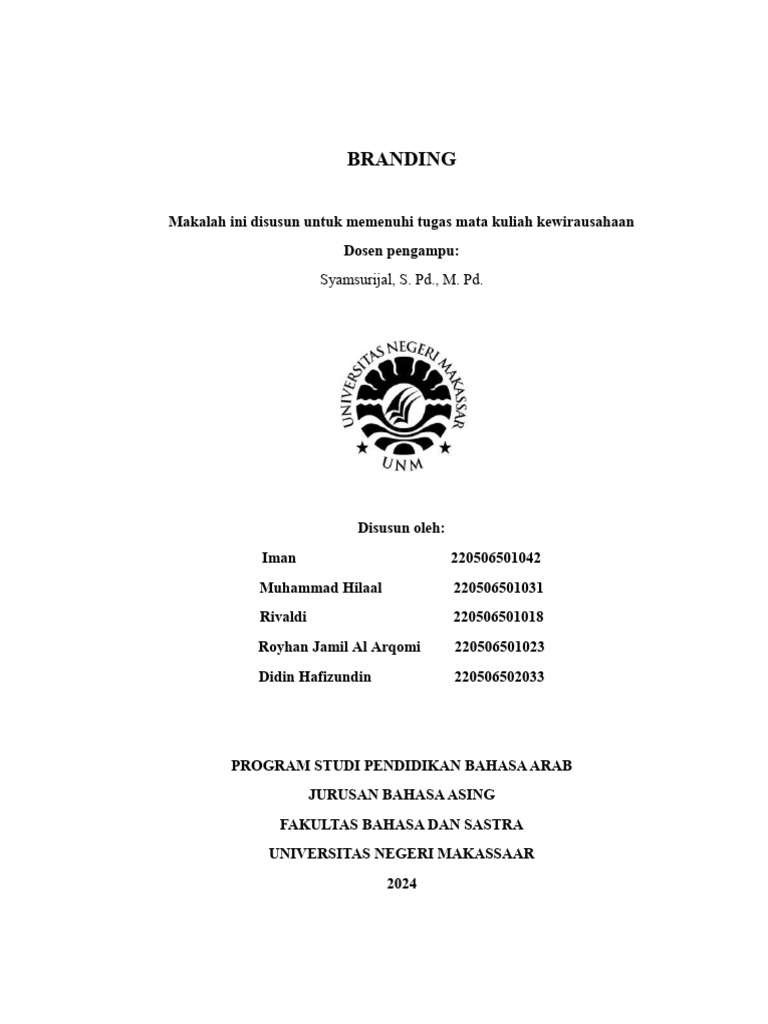 Makalah Branding | PDF