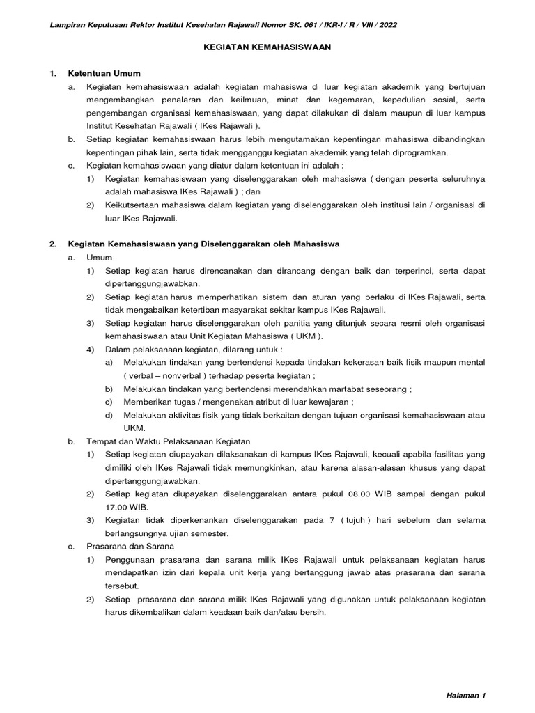 Lampiran SK 22 061 | PDF