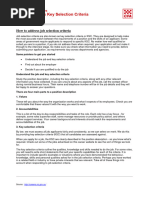 Shortlisting Template and Criteria Guide | PDF