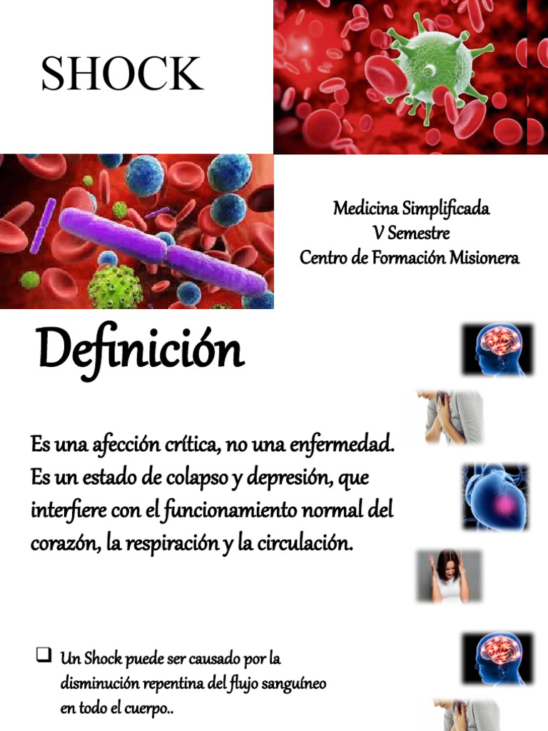 Tipos y Manejo del Shock | PDF | Sistema circulatorio | Sangre