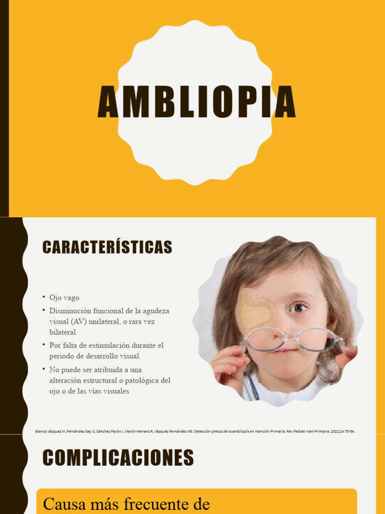 Ambliopía: Causas y Consecuencias | PDF | Visión | Oftalmología