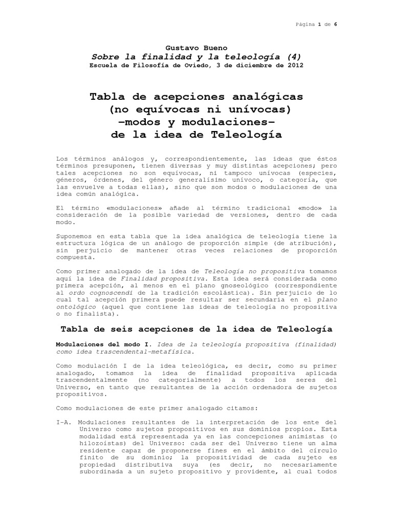 Teleología: Acepciones y Modulaciones | PDF | Tomás de Aquino | Dios