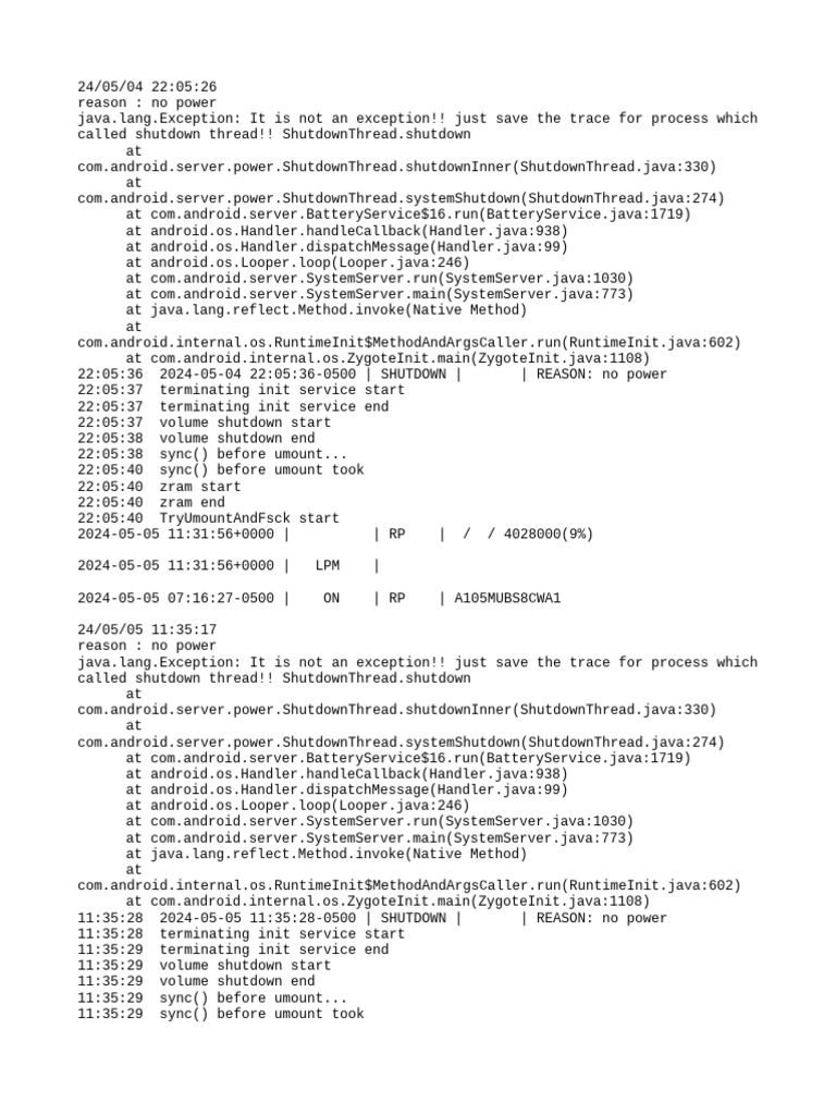 Power Off Reset Reason Backup | PDF | Java (Programming Language) | Software Engineering