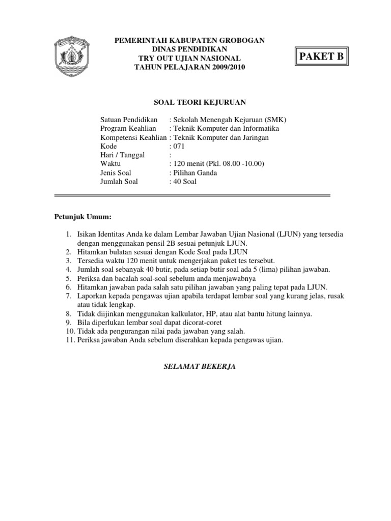 Kunci Jawaban Free Test Pertama | PDF