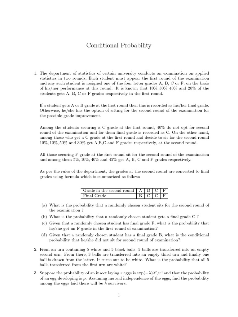 Conditional Probability - 3 | Download Free PDF | Statistics | Probability