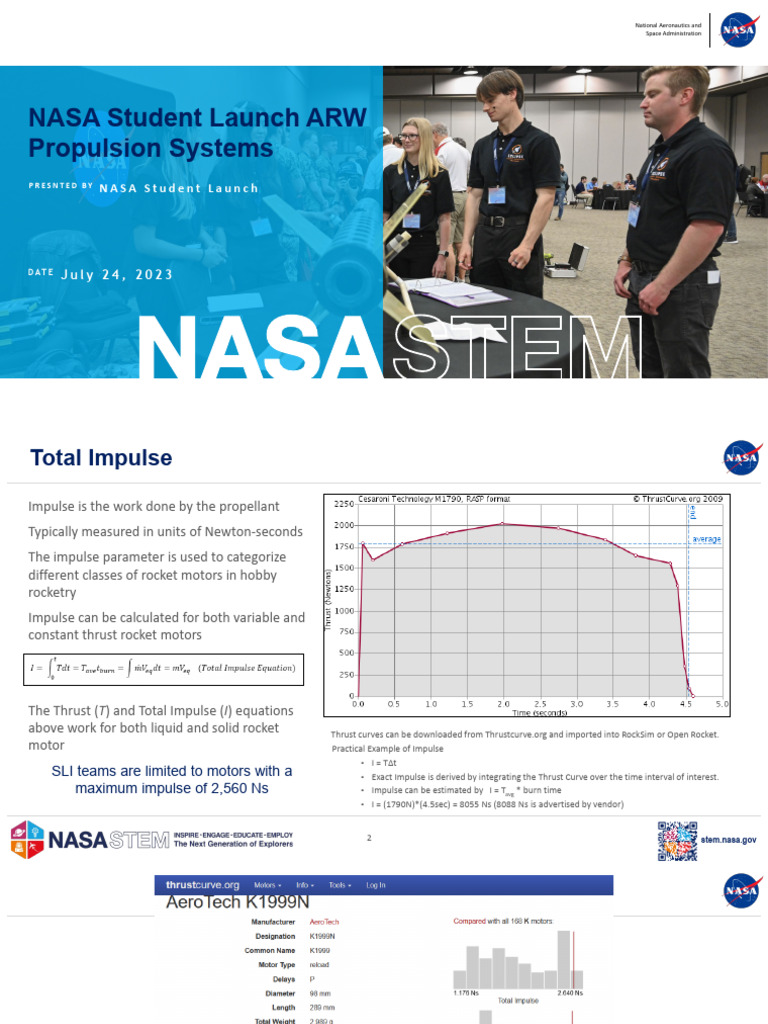 Nasa SL 2024 Arw Propulsion Systems 508 | Download Free PDF | Rocket ...