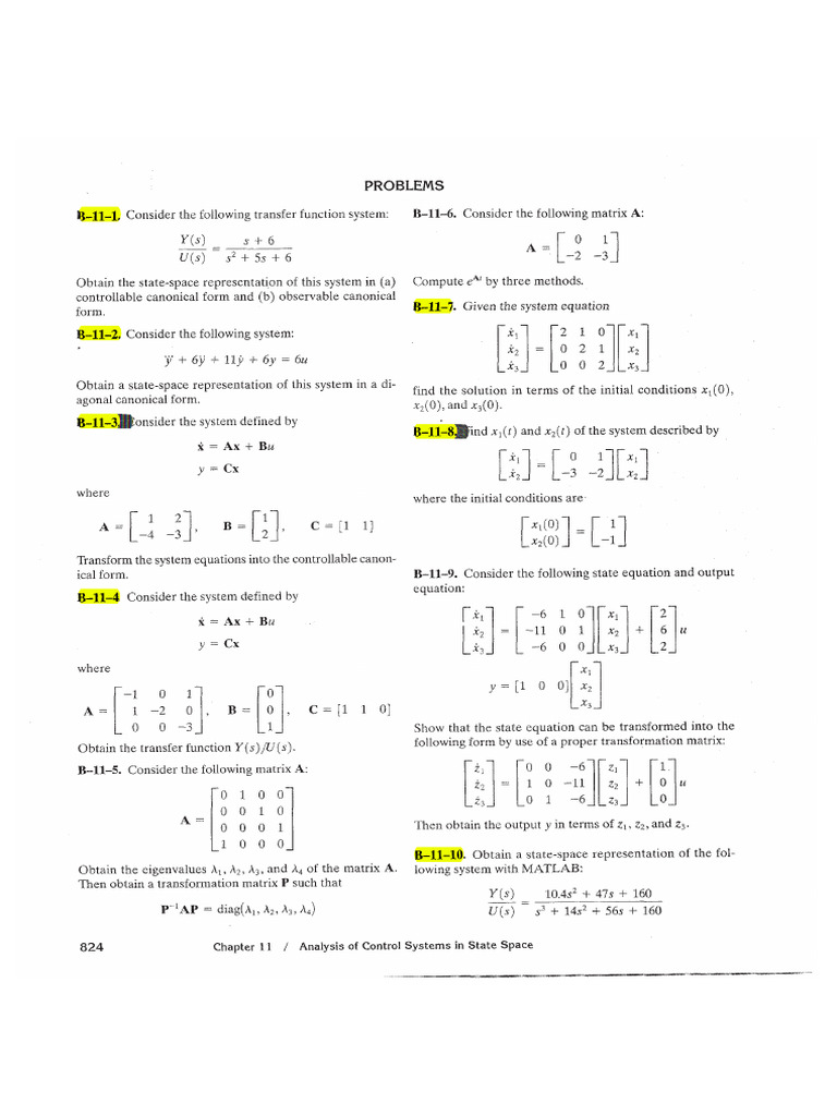 ejerciciosEspaciodeEdo1 Ogata | PDF