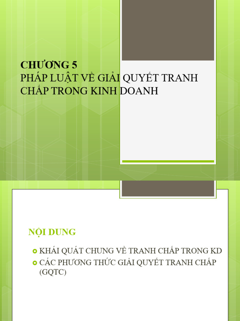 C5 - Giai Quyet Tranh Chap - Revised. | PDF