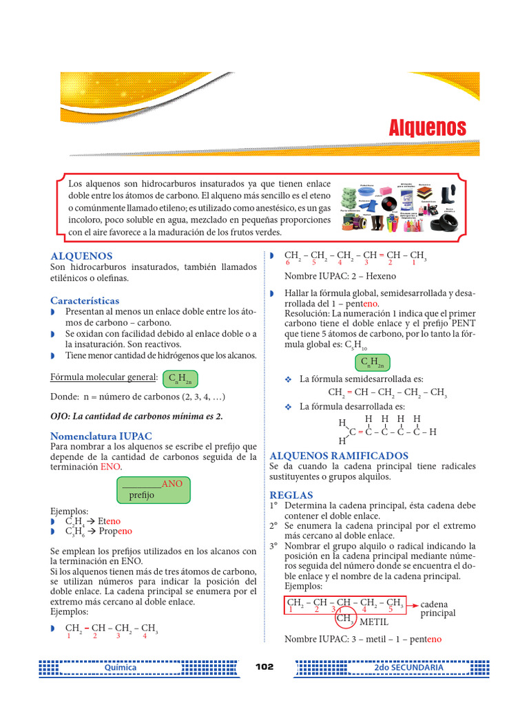 29 Alquenos | Descargar gratis PDF | Alqueno | Química Orgánica
