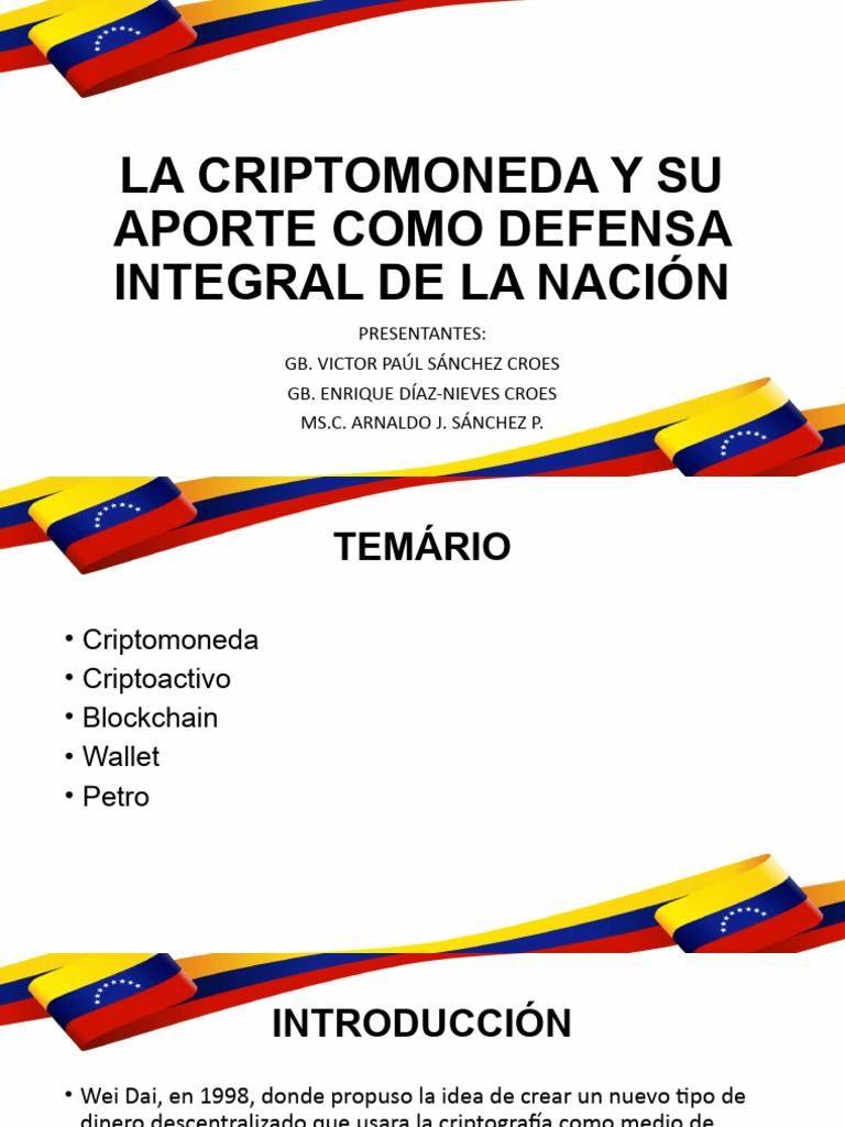 La Criptomoneda y Su Aporte Como Defensa Integral | PDF | Criptomoneda | Economias